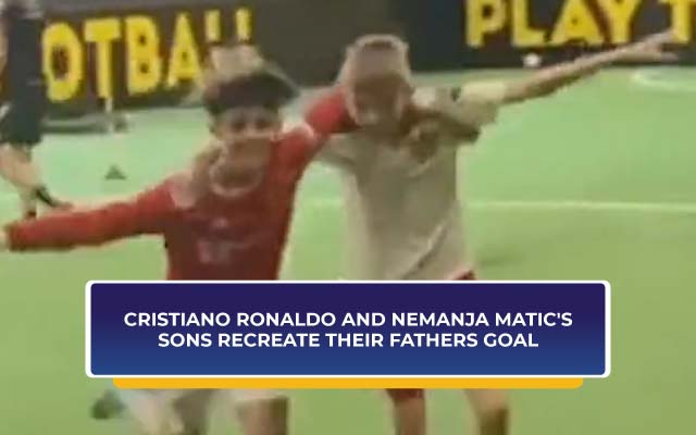 Watch: Cristiano Ronaldo and Nemanja Matic's sons recreate their ...