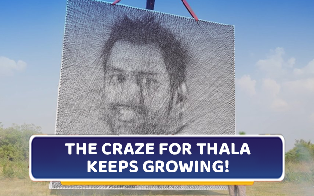 WATCH: Telugu Experiments Team makes largest thread art of MS Dhoni ...
