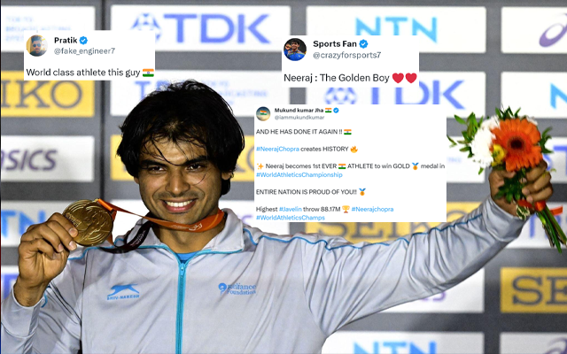 'Neeraj: The Golden Boy' - Fans react as Neeraj Chopra scripts history with a gold medal in ...