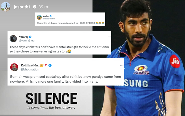 Jasprit Bumrah posts cryptic stories and unfollows Mumbai Indians
